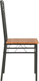 Jídelní židle 6 ks hnědé MDF 281397