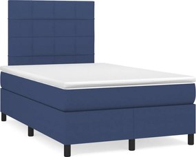 Box spring postel s matrací modrá 120x200 cm textil 3141767