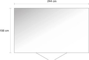 Biohort Plechový zahradní domek Europa 3 stříbrná, 156 x 244 cm