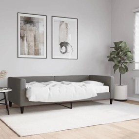 Válenda s matrací tmavě šedá 80 x 200 cm textil 3196556