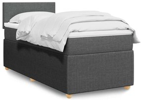 Box spring postel s matrací tmavě šedá 80 x 200 cm textil 3289577