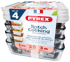 Pyrex Sada skleněných dóz 4 ks, 1,5L