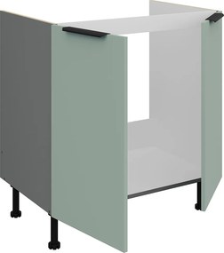 ARIA sa | dolní skříňka 80 ZL 2F dřezová | 80 cm | ANTI FINGERPRINT povrch | antracit/aquamarine
