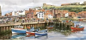 GIBSONS Panoramatické puzzle Whitby, Yorkshire / 636 dílků / 68,5 × 32