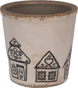 Květináč s perníkovými chaloupkami Gingerbread Bliss L - Ø 17*16 cm