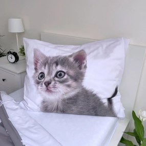 Bavlněné ložní povlečení Roztomilá koťátka - 100% bavlna - 70x90 cm + 140x200 cm