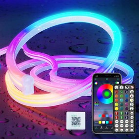 Set Silná Rgb Led Páska Voděodolná Barevná 15 m s Dálkovým Ovládáním Napájecí Zdroj