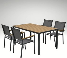 Vikio Zahradní jídelní set 150x90 pro 4 osoby AZS155P-4 přírodní