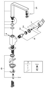GROHE 31255000 - Dřezová baterie EUROCUBE lesklý chrom