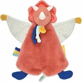 Doudou Dárková sada - Plyšový muchláček dinosaurus oranžový 25 cm / od