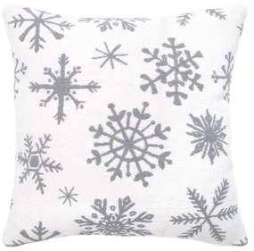 SCANquilt povlak WINTER vločky bílošedá 40 x 40 cm