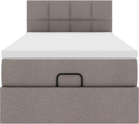 Osmanský rám postele s matrací taupe 80x200cm textil 3311418