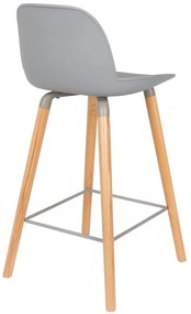 Světle šedá plastová barová židle ZUIVER ALBERT KUIP 65cm