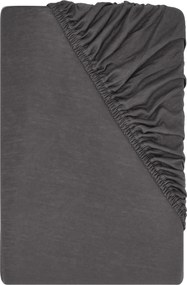 Livarno® Žerzejové napínací prostěradlo, 90-100 x 200 cm (tmavě šedá)