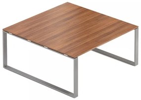 Jednací stůl Creator 160 x 160 cm, šedá podnož / Ořech