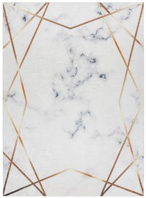 Dywany Łuszczów, Kusový koberec ANDRE Marble 1220, 80x150, bílá, chodba / předsíň