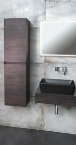 Sapho, MORIAN vysoká skříňka 35x140x30cm, dub černý, MR189