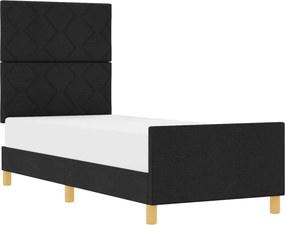 Rám postele s čelo Černá 80 x 200 cm textil 3344762