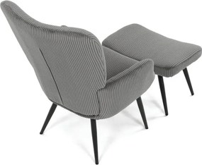 Relaxační křeslo AK-L7285 GREY6, manšestrová látka, šedá (70 x 81) cm