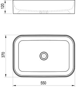 Ravak Ceramic Slim R Umyvadlová mísa XJX01155002