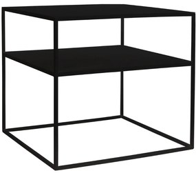 OnaDnes -20% Nordic Design Černý kovový konferenční stolek Moreno II. 50 x 50 cm