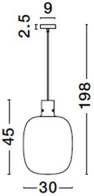Nova Luce Závěsné svítidlo CINZIA šampaň sklo bílá kabel mosazný zlatý kov E27 1x12W
