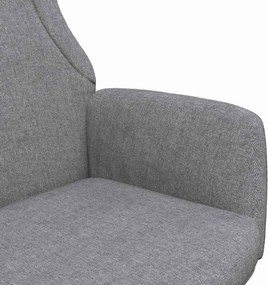 Relaxační křeslo světle šedé textil 341394