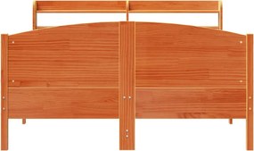 Postel bez matrace voskově hnědá 150 x 200 cm masivní borovice 3306965