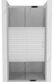 Mexen Apia rozsouvací sprchové dveře 125 cm, Pruhy, Chromovaná - 845-125-000-01-20