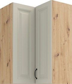STILO ac | horní skříňka 60x60 GN-90 2F (90°) rohová s policemi | 60x60 cm | VYSOKÁ | artisan/světle šedá