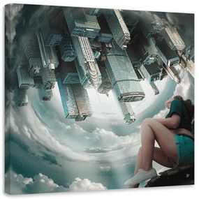 Gario Obraz na plátně Pohled na mrakodrapy - Zehem Chong Rozměry: 30 x 30 cm