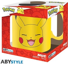 Hrnek Abysse Corp Pokémon - Pikachu Face 460 ml Vícebarevná