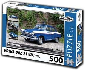 Puzzle retro-auta puzzle č. 51 volha gaz 21 vb (1966) 500 dílků