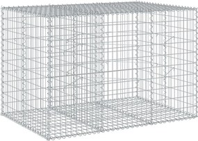 Gabionový koš s víkem 150 x 100 x 100 cm pozinkované železo 3295191