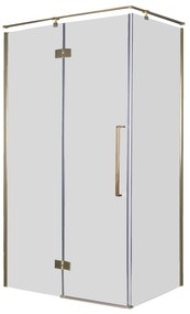 Aplomo Fresh Line obdélníkový sprchový kout, gold Orientace: Pravá, Rozměr koutu: 100x80cm