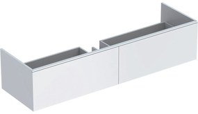 Geberit Xeno 2 - Skříňka pod umyvadlo Varicor 1400 mm s LED svítidlem, 2 zásuvky, matná bílá 500.347.00.1