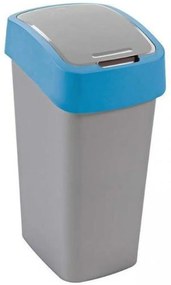CURVER FLIP BIN 50L Odpadkový koš 65,3 x 29,4 x 37,6 cm stříbrná/modrá 02172-734