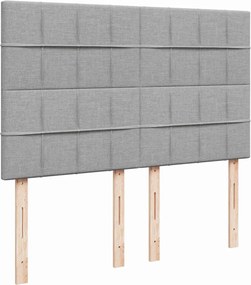 Box spring postel s matrací světle šedá 160 x 200 cm textil 3291719