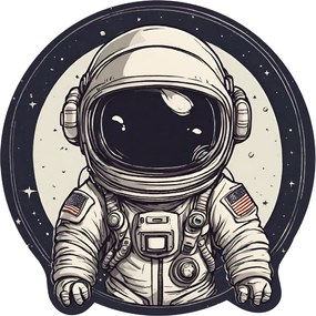 PIPPER. Kruhová samolepka na zeď "Astronaut" Velikost: 100cm