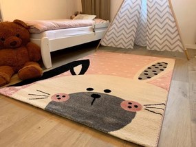 Vopi Dětský koberec Kiddo F0131 pink 160 x 230 cm - SLEVA