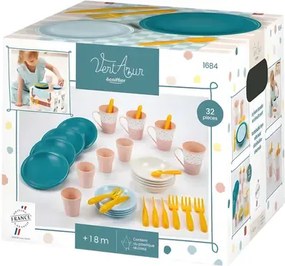 ECOIFFIER Sada nádobí na piknik VertAzur / 32 dílů / Plast / od 18 měs