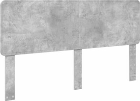 Rám postele s čelo Betonově šedá 200 x 200 cm Kompozitní dřevo 3412745