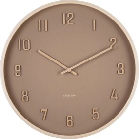 XXXLutz NÁSTĚNNÉ HODINY světle hnědá 41 cm Karlsson - Nástěnné hodiny - 007143018002
