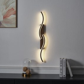Designová nástěnná lampa tmavě bronzová s 3-stupňovým stmíváním 2-světelná - Bummy
