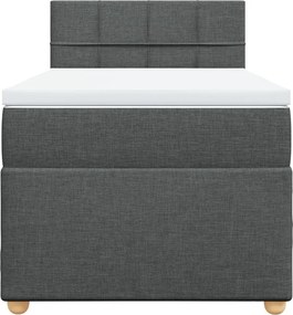 Box spring postel s matrací tmavě šedá 90x190 cm textil 3286536