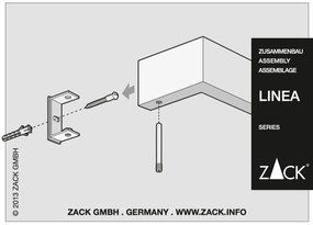 Závěsná tyč na ručníky LINEA, brouseny nerez, 61 cm ZACK