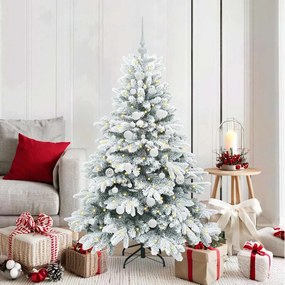 Umělý vánoční stromeček s 150 LED diodami Bílá 150 cm PE a PVC 3397604