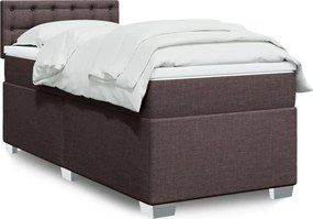 Box spring postel s matrací tmavě hnědá 90x190 cm textil 3285760