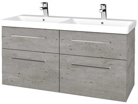 Dřevojas Koupelnová skříň Q MAX SZZ4 120 Varianta: D01 Beton / Úchytka T04 / D01 Beton