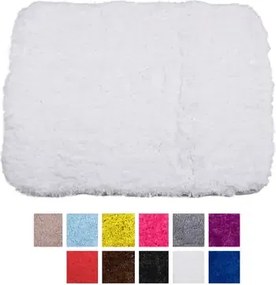 MSV MICROFIBER bílá / Koupelnová předložka / 50 x 70 cm / polyester /